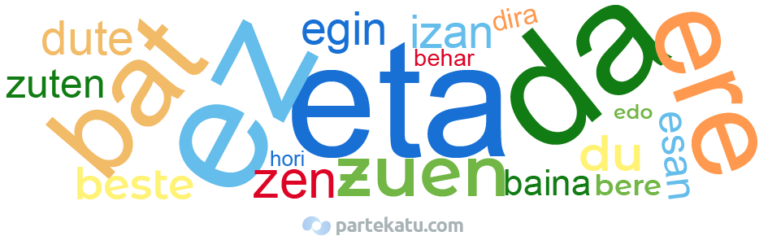 Las 65 palabras que más se usan en Euskera